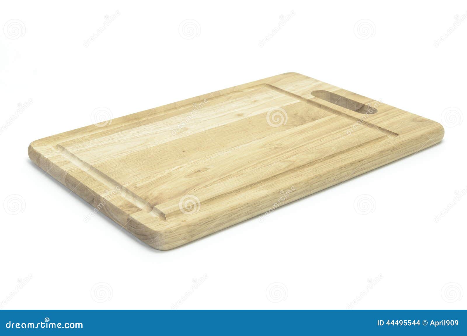 Chopping Board on White Background Stock Photo - Image of block ...