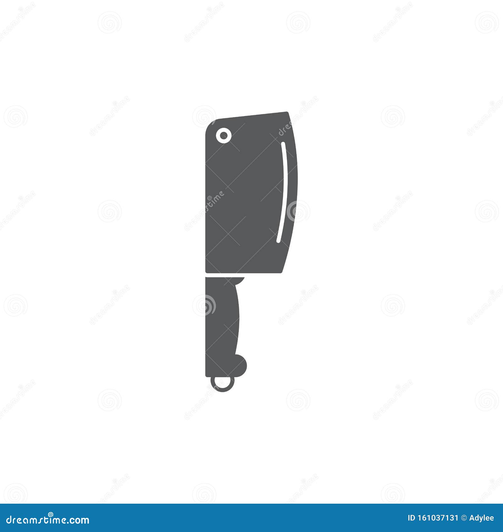 Chopping Butcher Knife Vector Icon Symbol Isolated On White Background ...