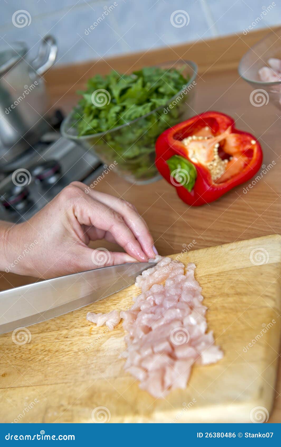 Chopping chicken stock photo. Image of board, chop, cutter - 26380486