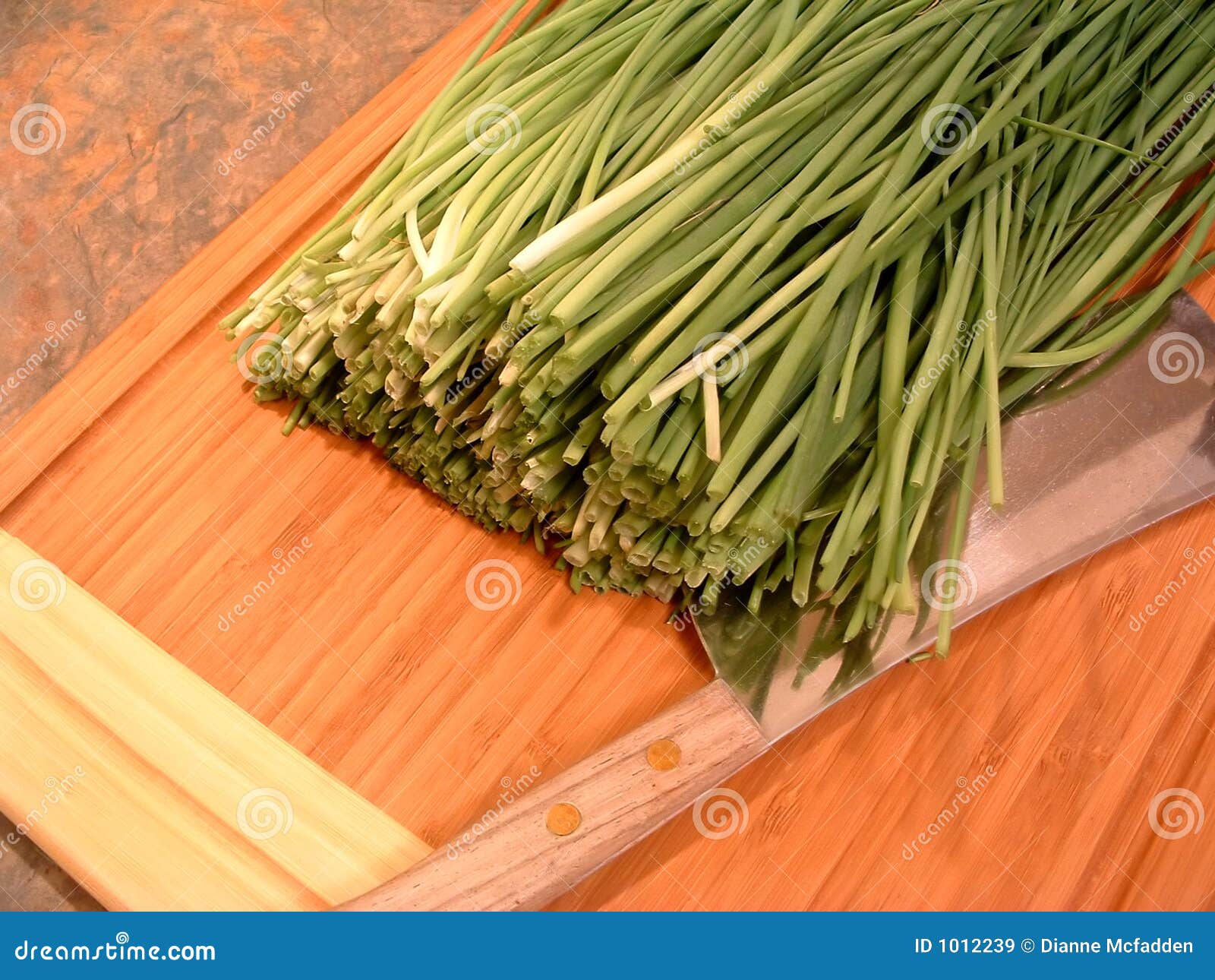 Chopping Chives stock image. Image of chives, onion, chop - 1012239