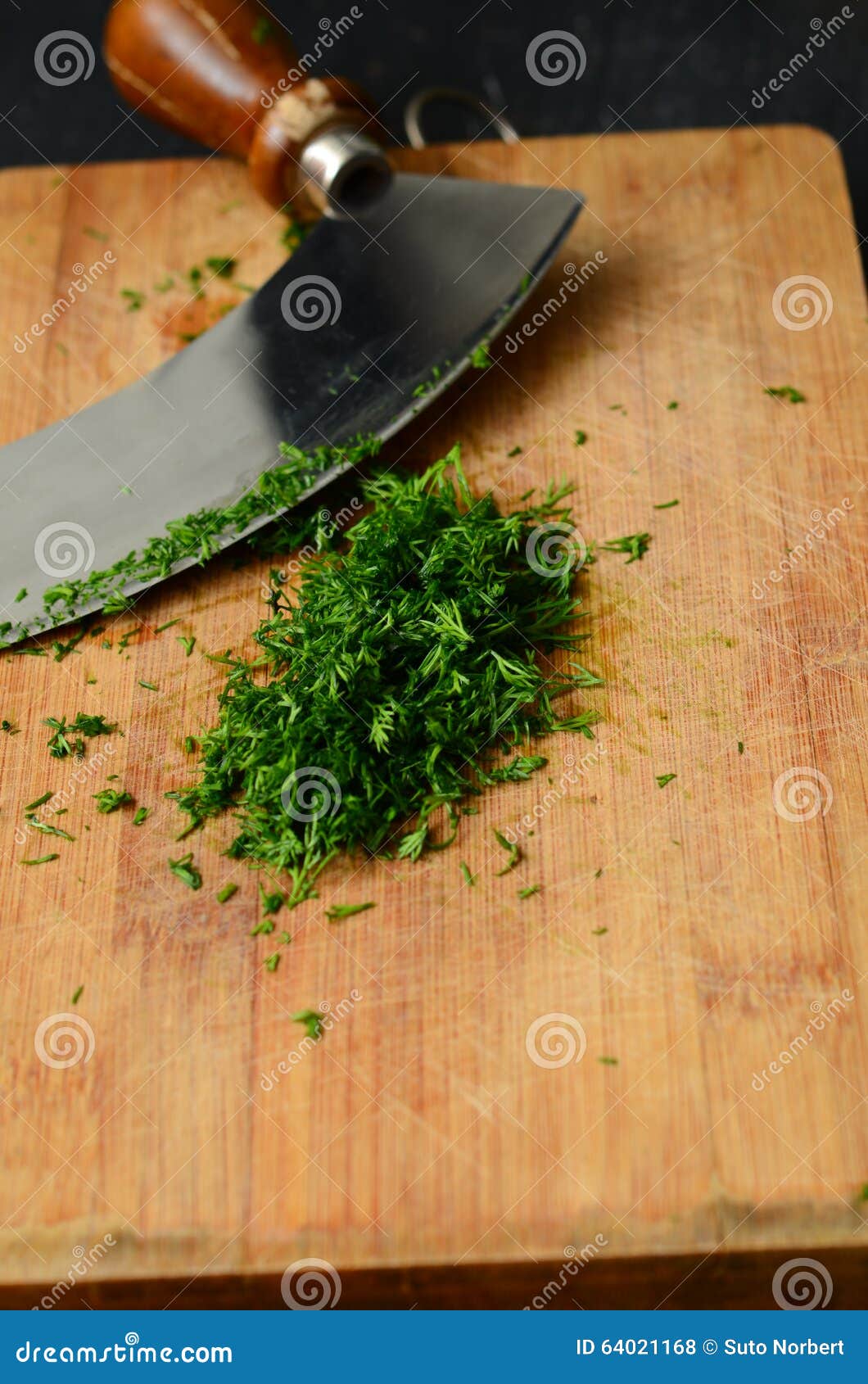 Chopping fresh dill stock photo. Image of cooking, dill - 64021168
