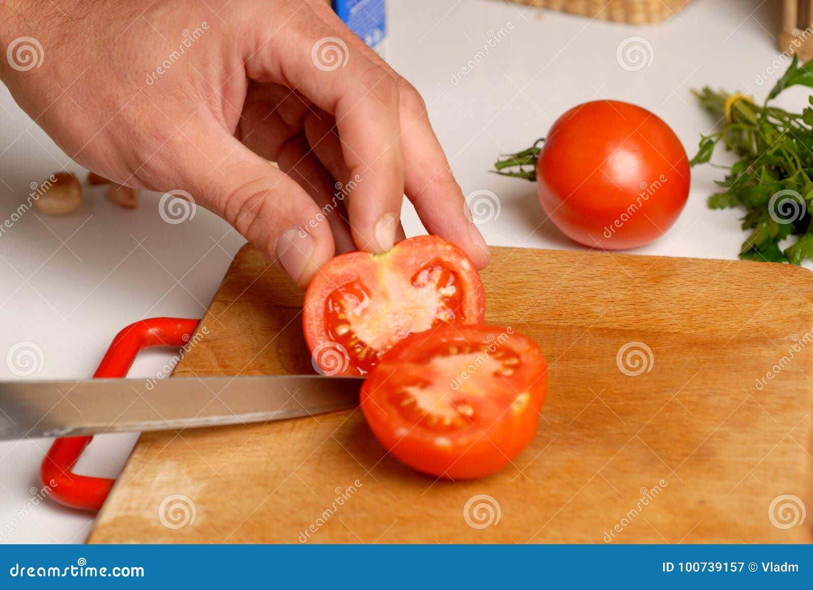 Tomato chopping stock image. Image of agriculture, culinary - 100739157