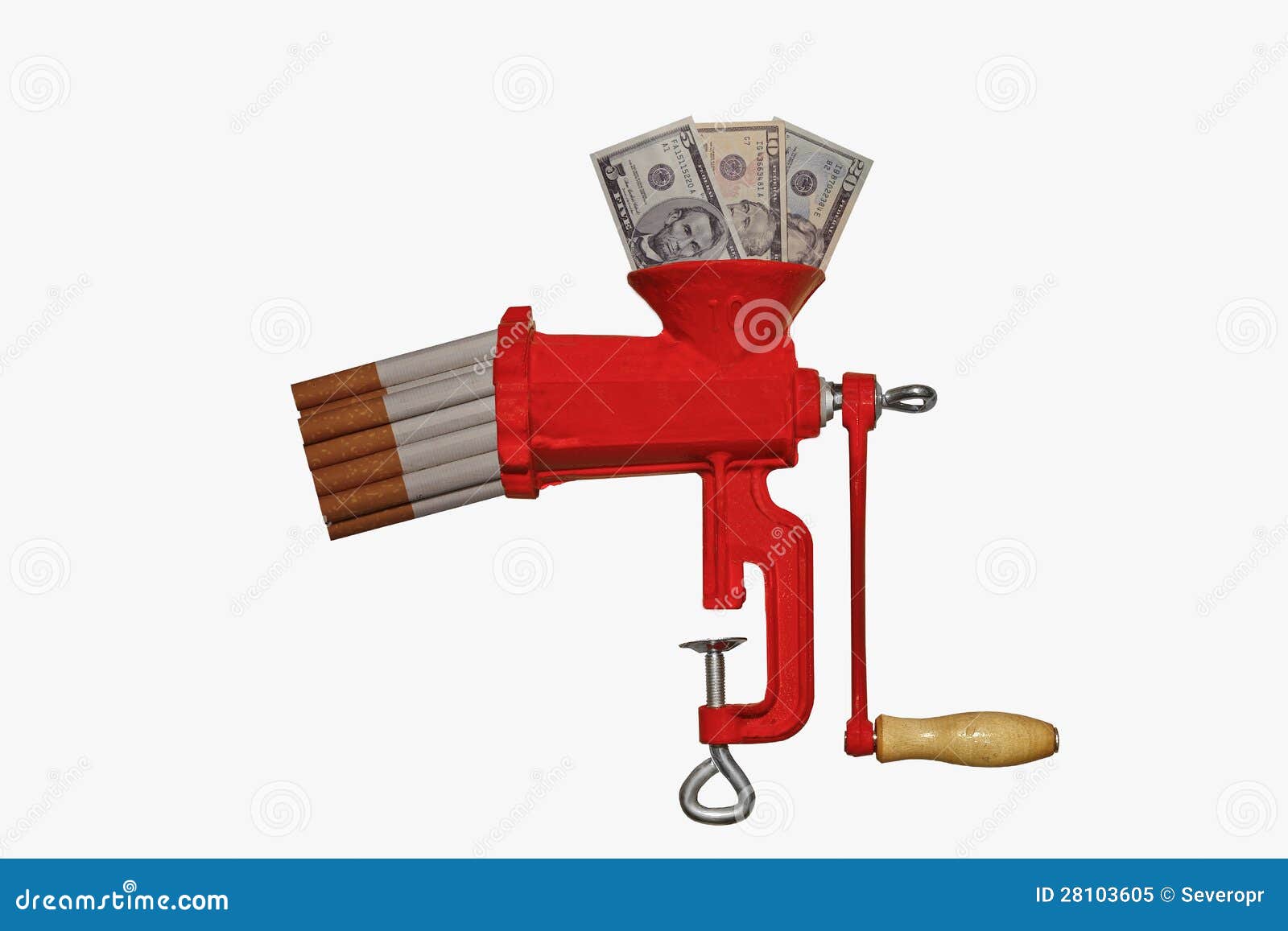 Chopping Money on Cigarettes Stock Image - Image of healthcare ...