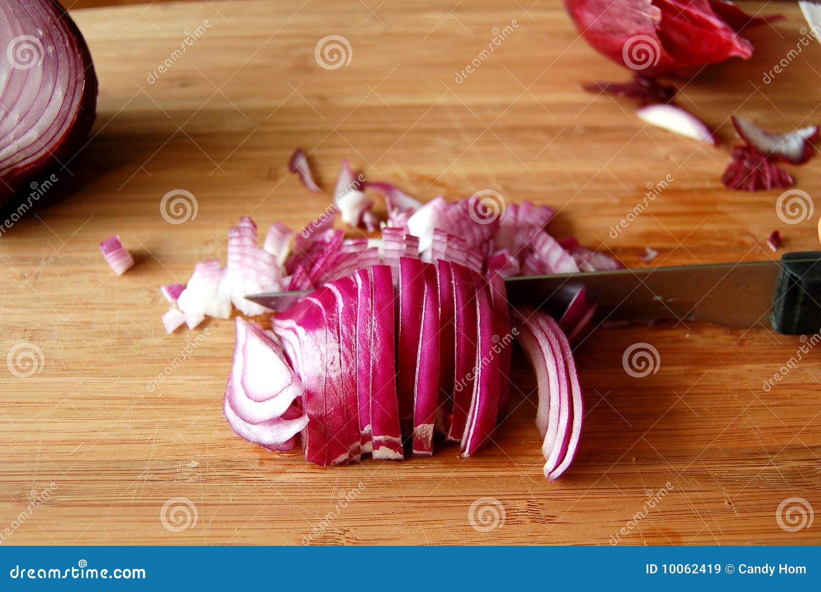 Chopping red onions stock image. Image of vegetable, veggie - 10062419