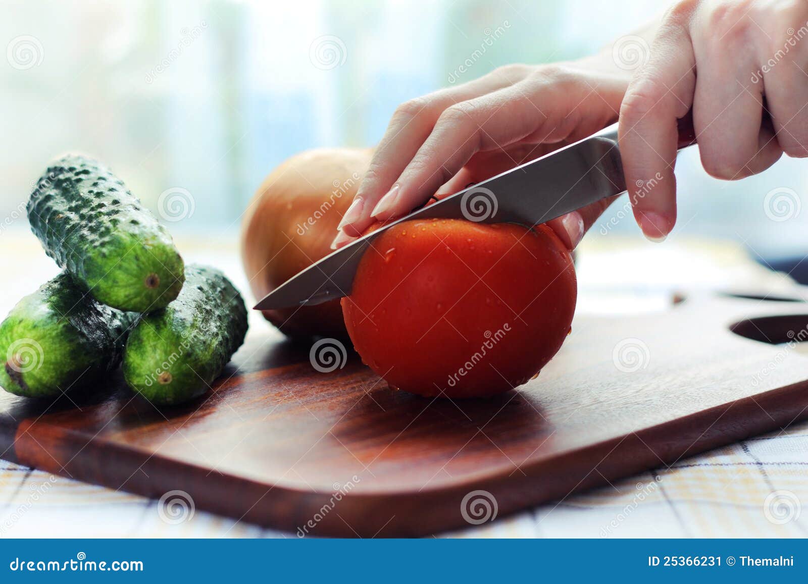Chopping tomato stock image. Image of vegetable, cutting - 25366231