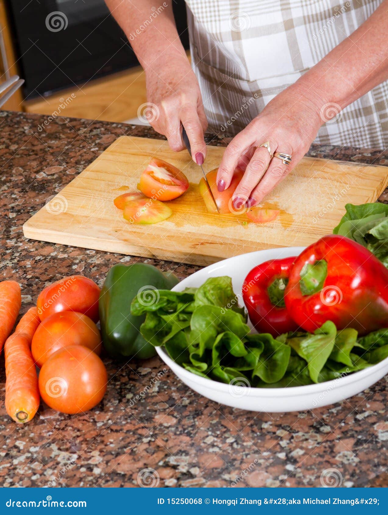 Chopping vegetables stock photo. Image of lettuce, closeup - 15250068