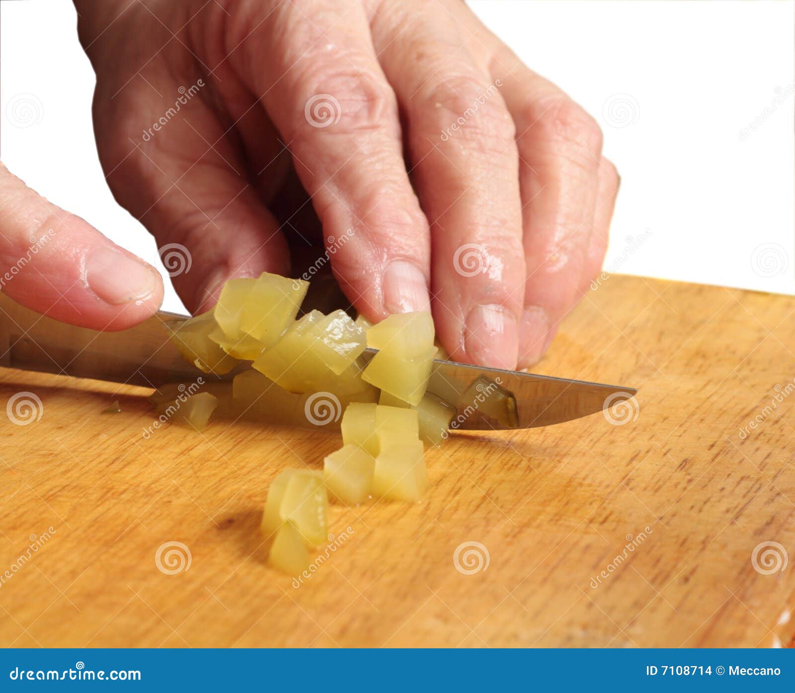 Chopping vegetables stock photo. Image of dinner, knife - 7108714