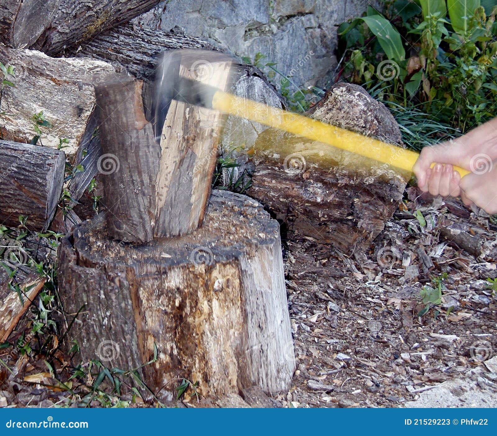 Chopping wood stock image. Image of splitting, sharp - 21529223