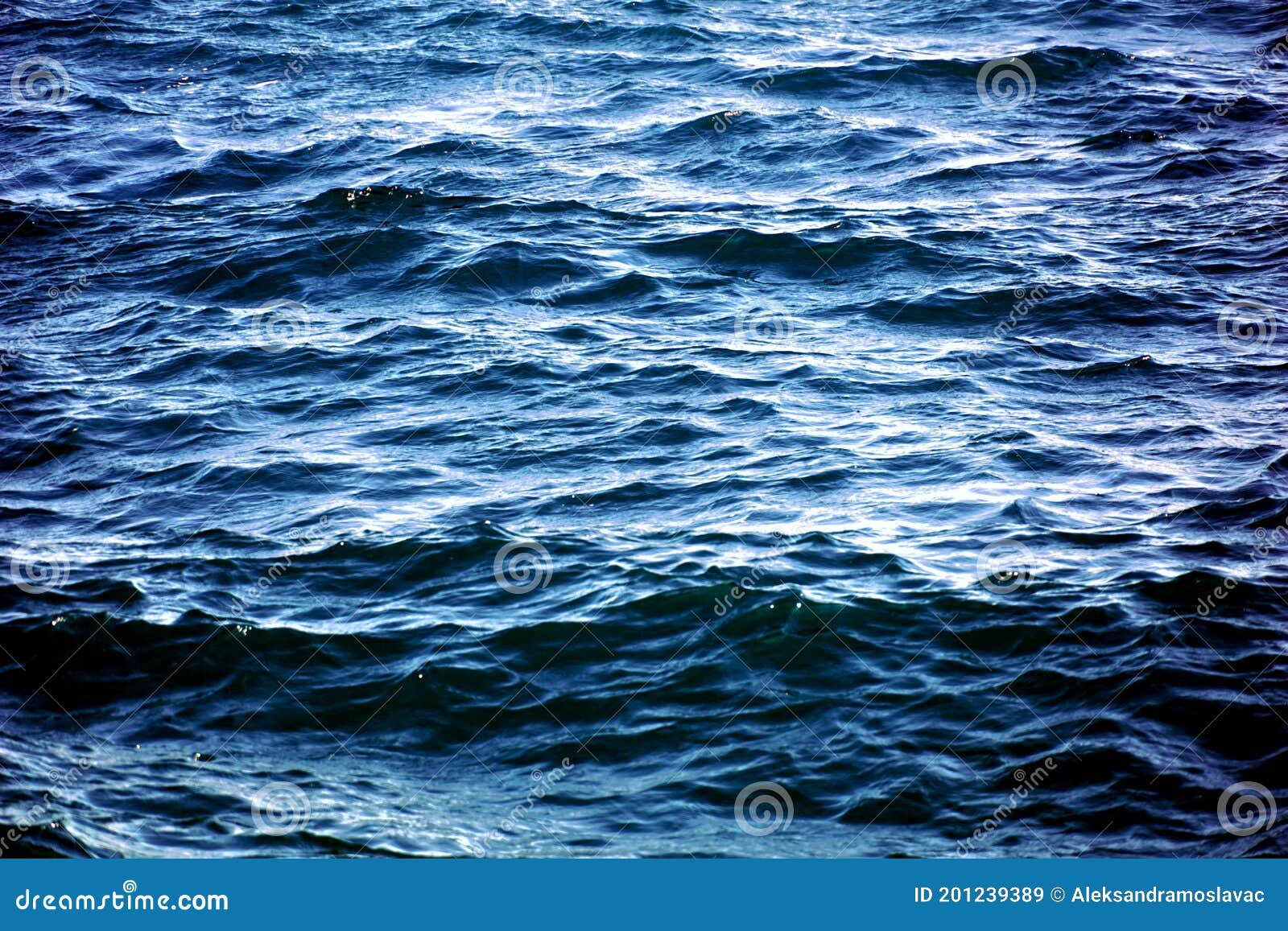 Choppy Blue Sea Surface during the Blowing North Wind Stock Image ...