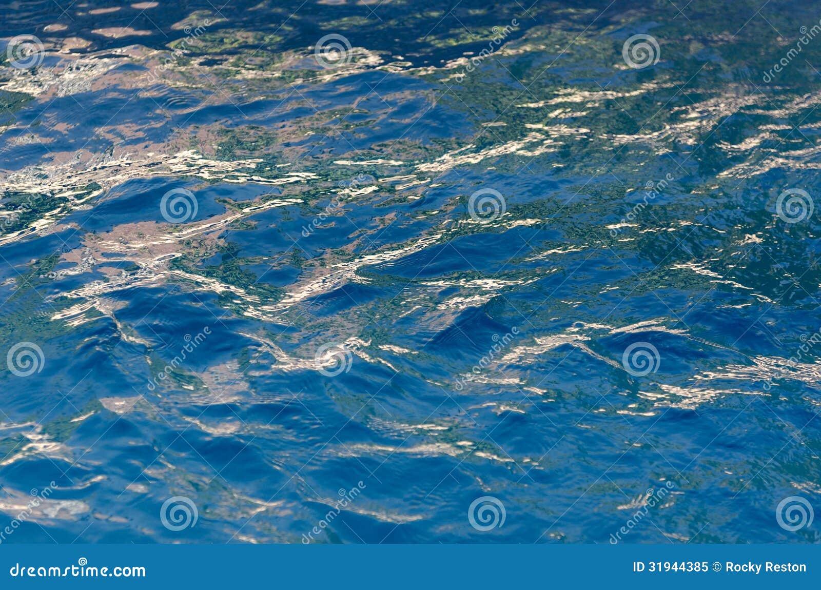 Choppy Blue Water Surface Texture Stock Image - Image of flowing ...