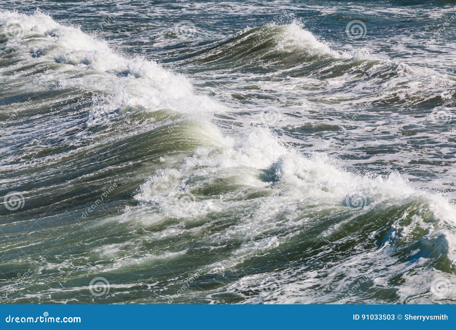 Choppy Seas with Crashing Waves Stock Image - Image of beach, summer ...
