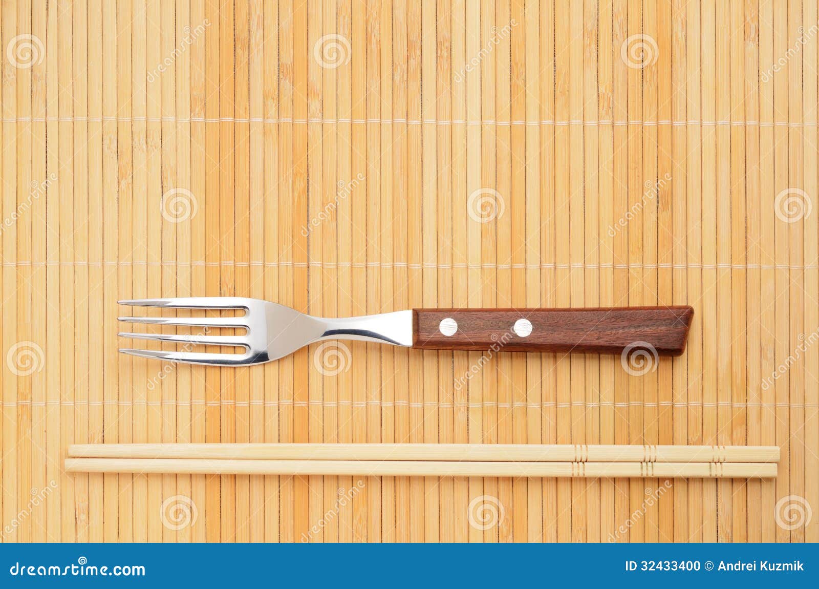 Chopsticks and a fork stock photo. Image of japanese - 32433400