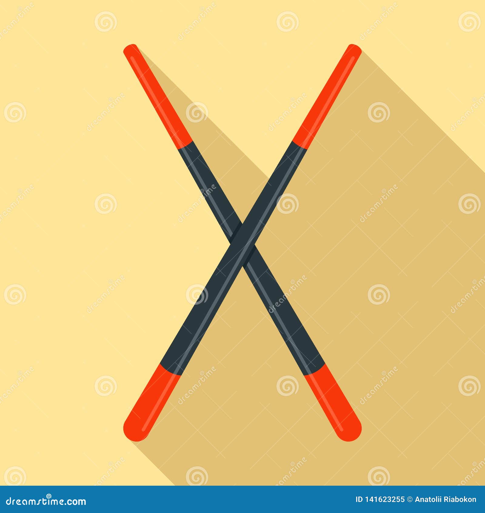 Chopsticks Icon, Flat Style Stock Vector - Illustration of dinner ...