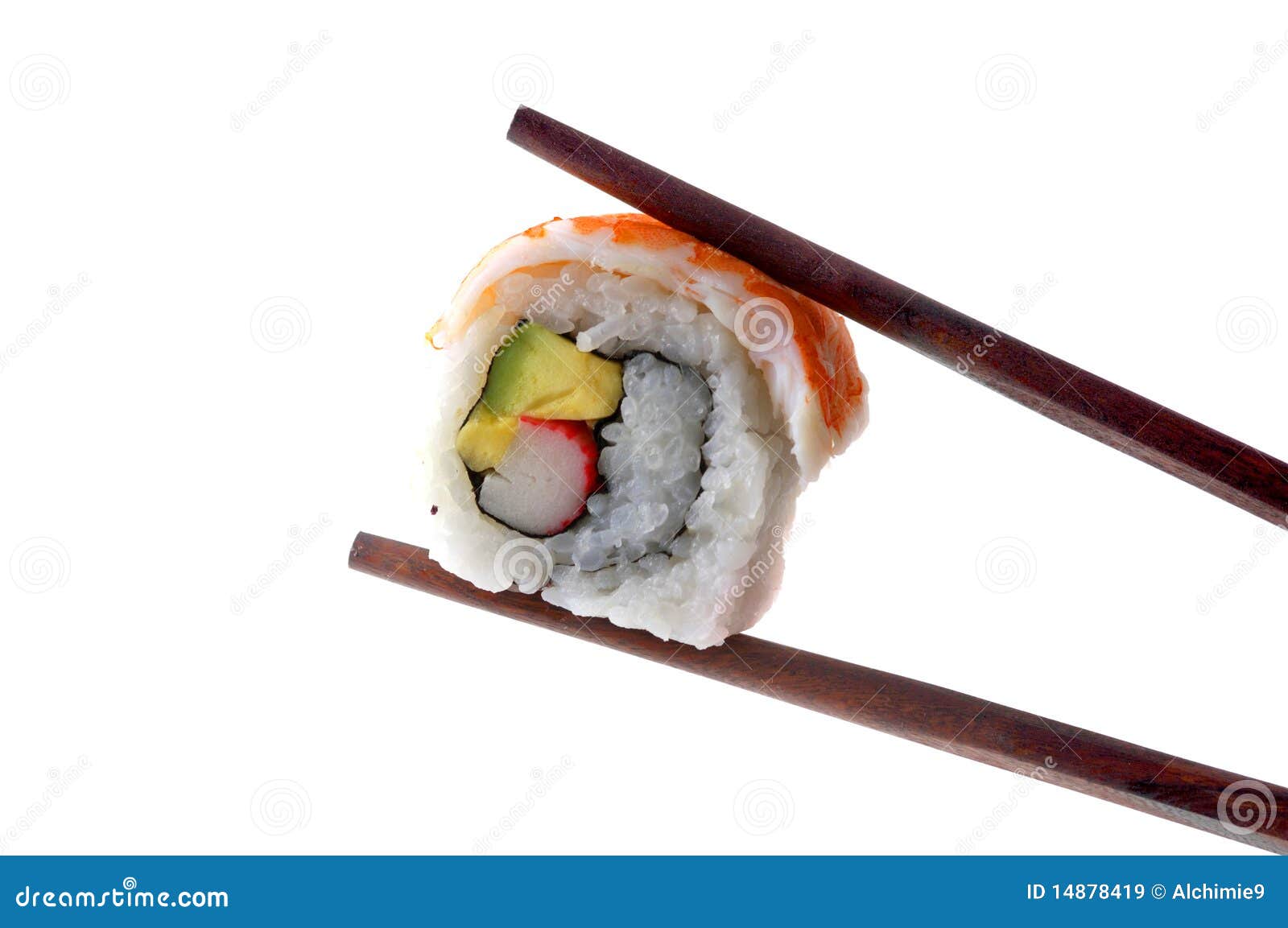Chopsticks and sushi stock image. Image of oriental, roll - 14878419