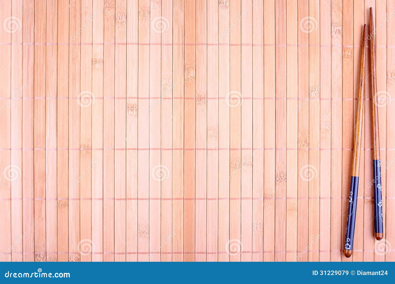 Chopsticks for Sushi on Bamboo Background Stock Image - Image of ...