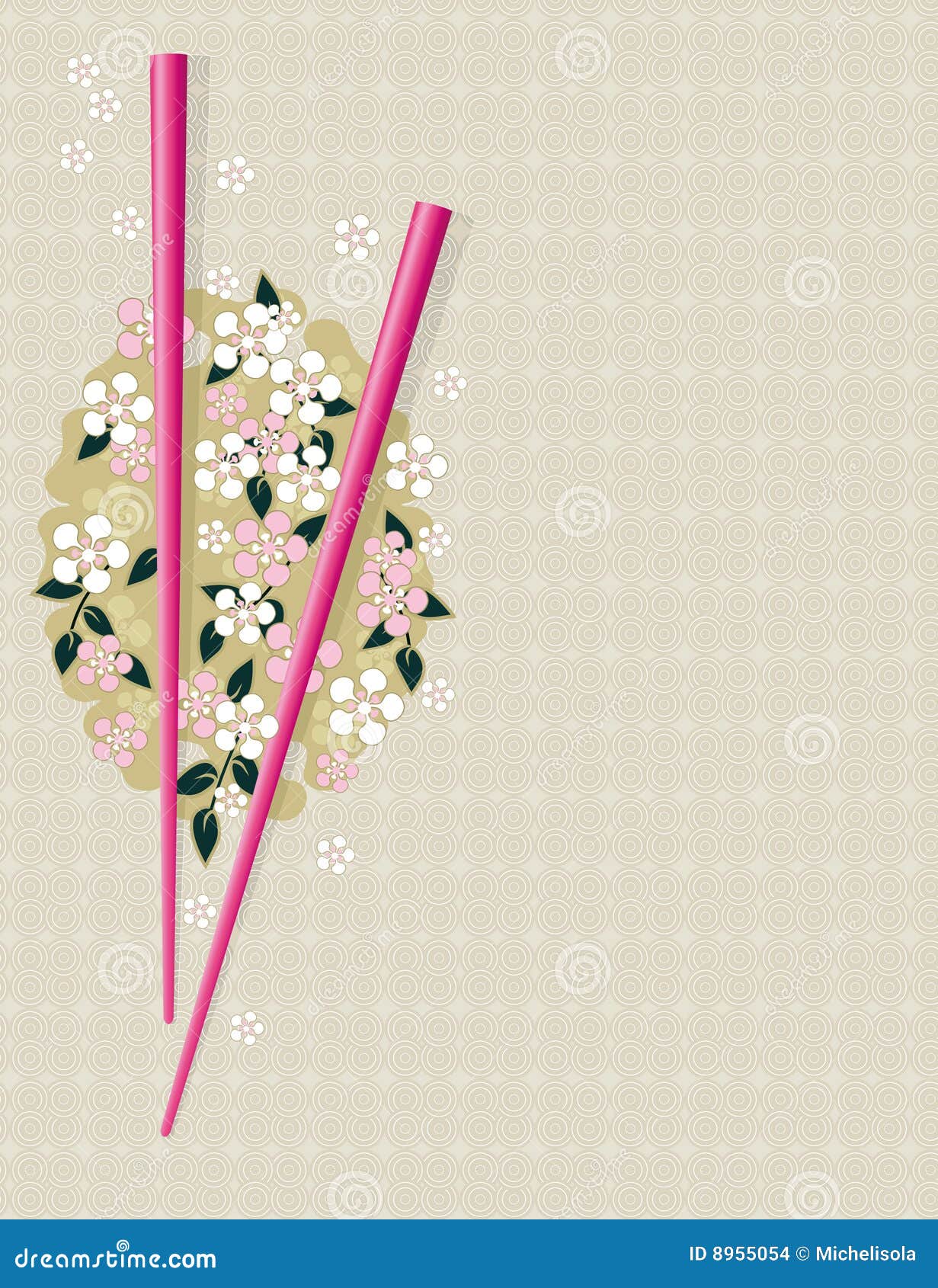 Chopsticks on Traditional Asian Pattern Stock Vector - Illustration of ...