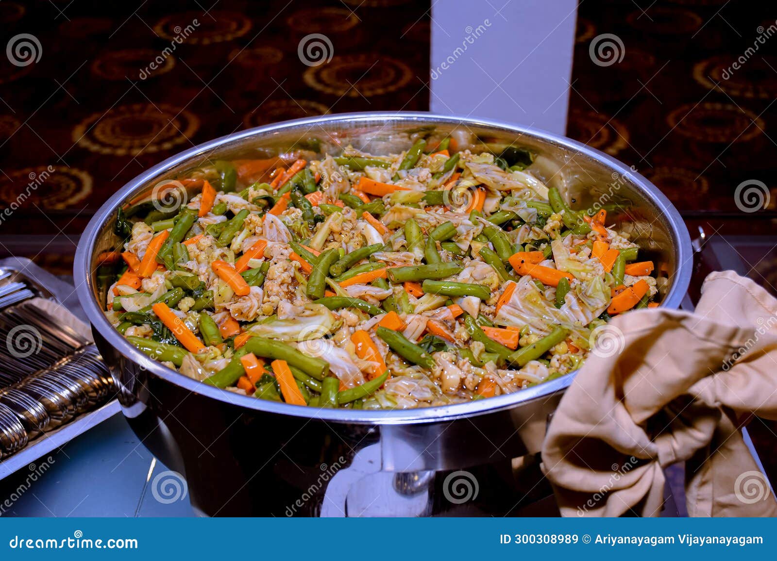 Chopsuey Dish on Stain less Plate Stock Image - Image of aluthkade ...