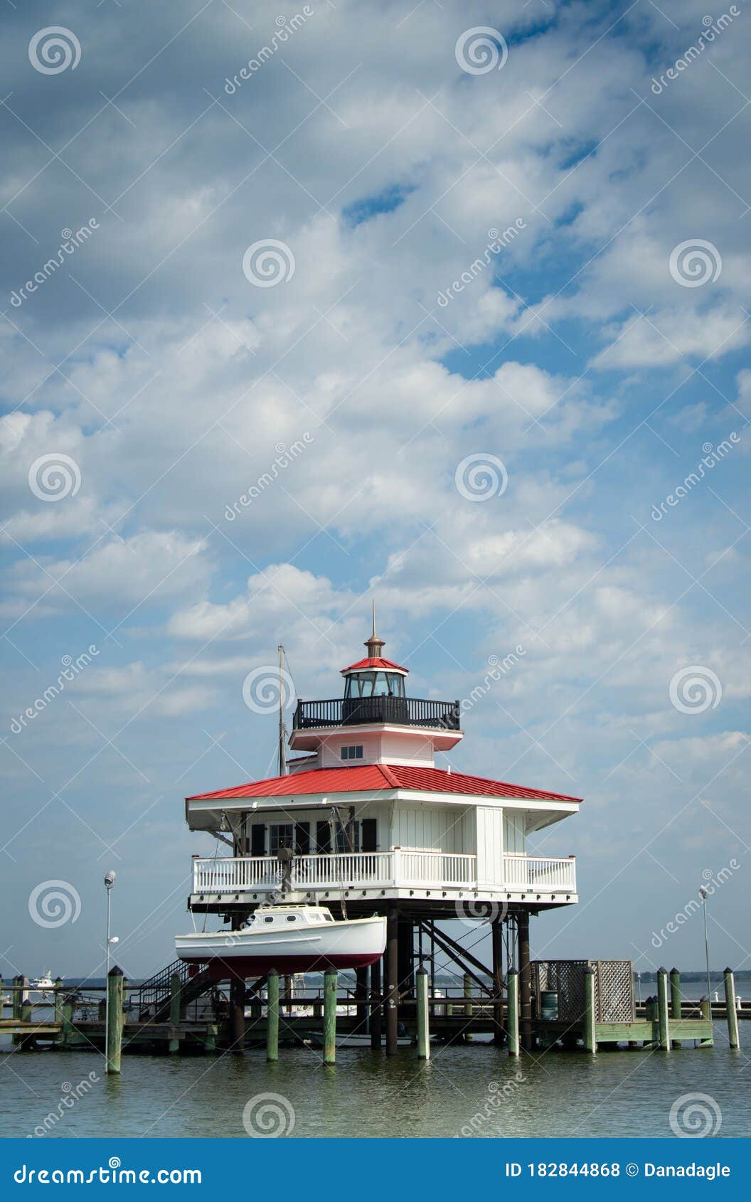 Choptank River Lighthouse, Cambridge, MD Stock Photo - Image of ...