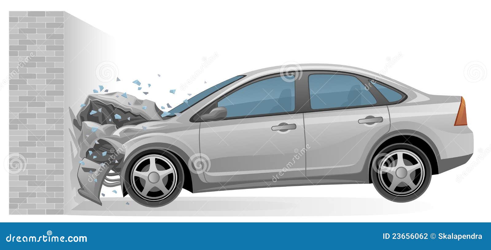 Choque de coche ilustración del vector. Ilustración de pared - 23656062