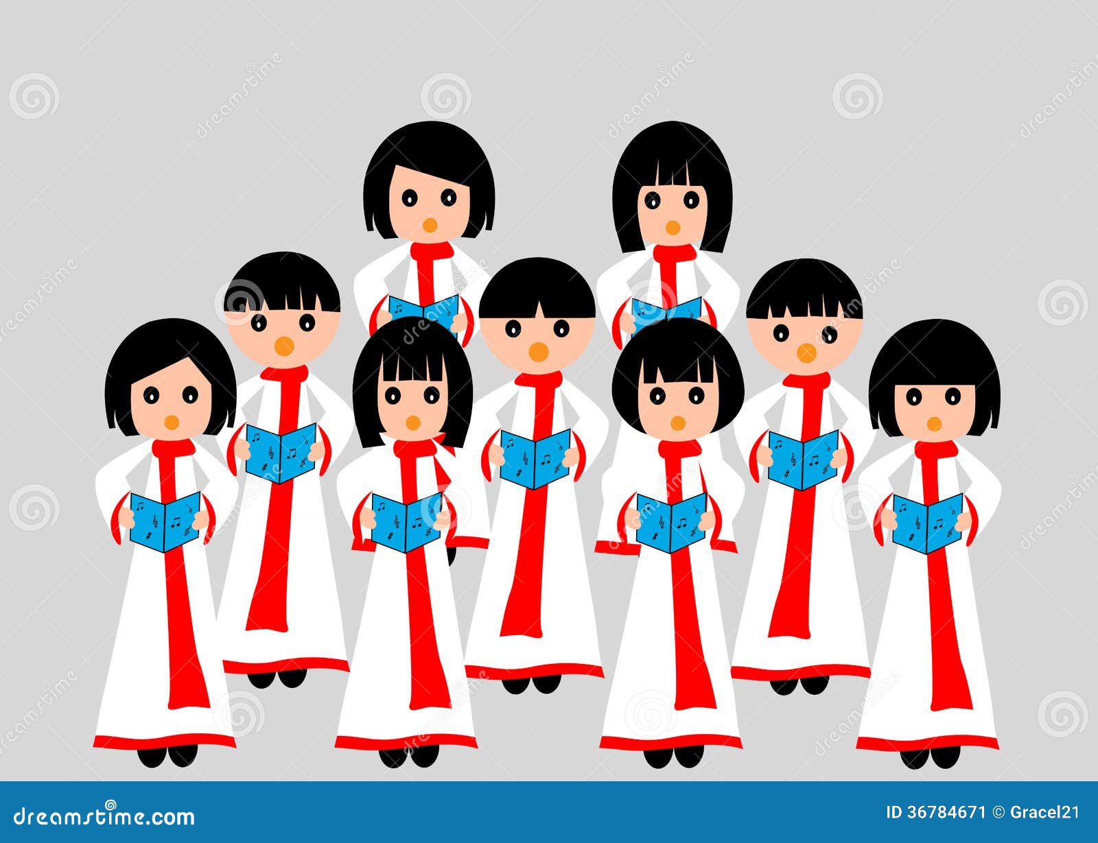 Chor-Gesang vektor abbildung. Illustration von christentum - 36784671