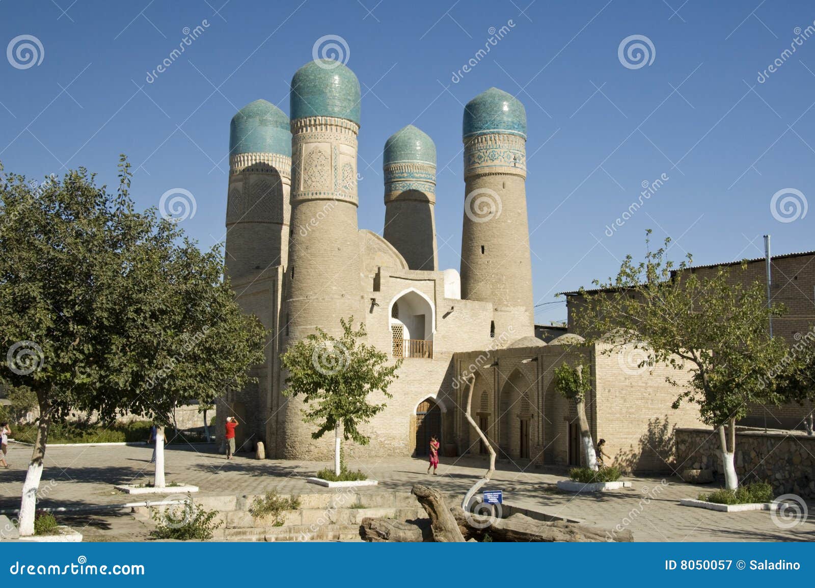 Chor Minor Madrasah in Bukhara Stock Image - Image of maiolica ...