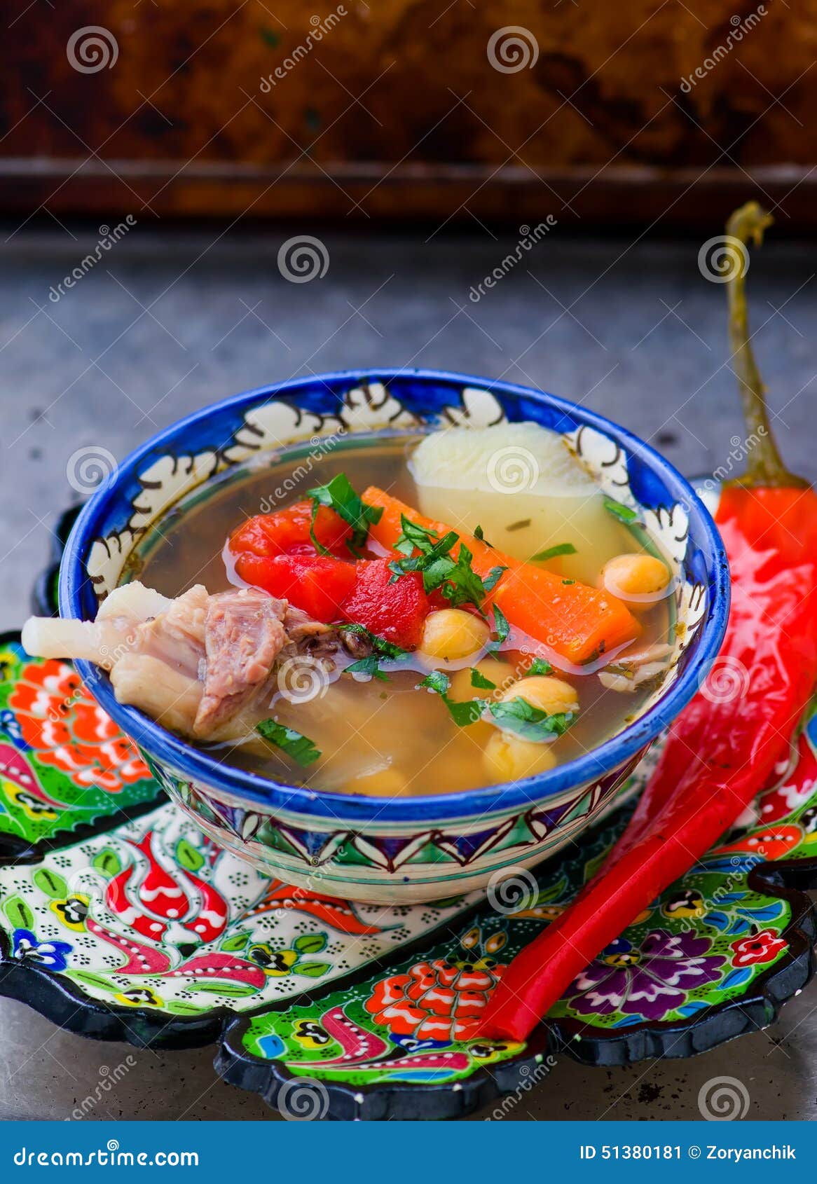 Chorba 库存图片. 图片 包括有 午餐, 蔬菜, 香料, 番红花, 传统, 乌兹别克语, 弯脚的, 蕃茄 - 51380181