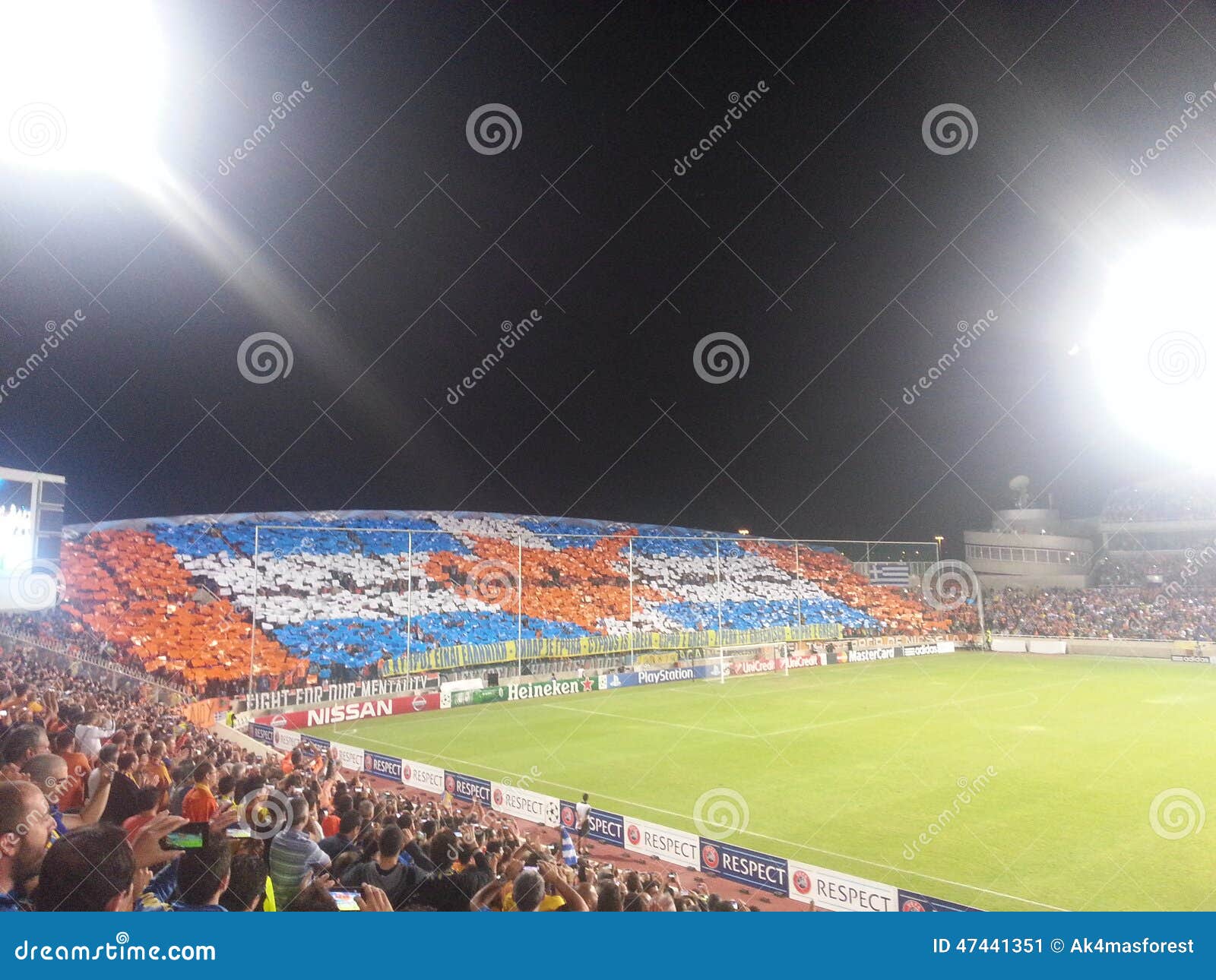 Choreo da APOEL FC fotografia editoriale. Immagine di stadio - 47441351