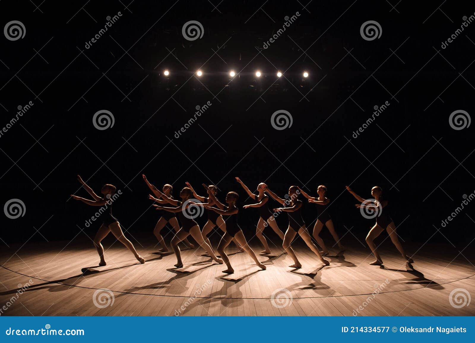 A Choreographed Dance of a Group of Graceful Pretty Young Ballerinas ...