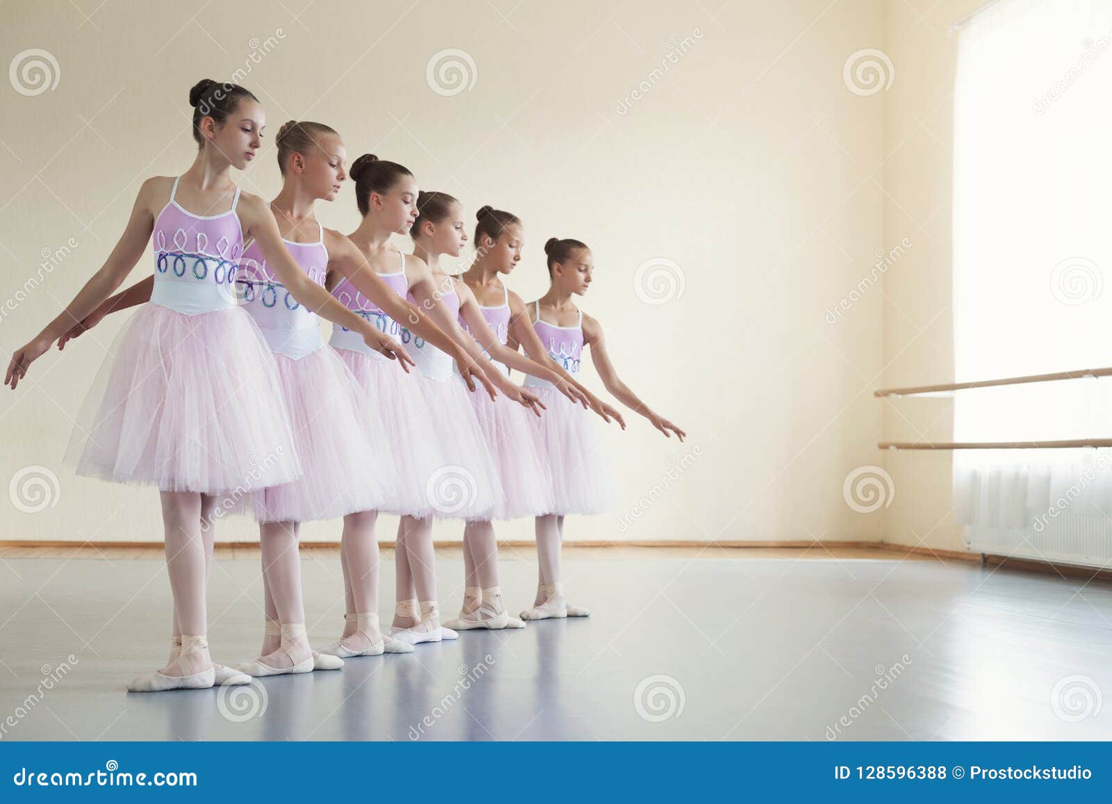Choreographed Dance by Group of Young Ballerinas Stock Photo - Image of ...
