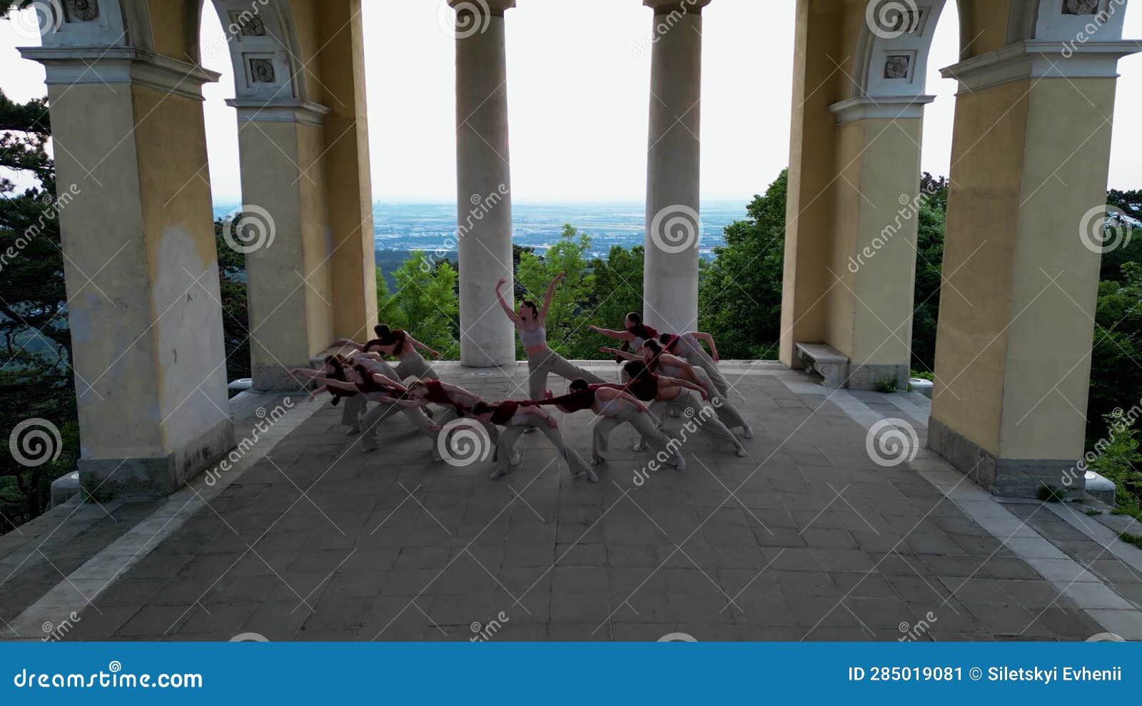 Choreographic Performance by a Big Group of Young Dancers, Interpretive ...