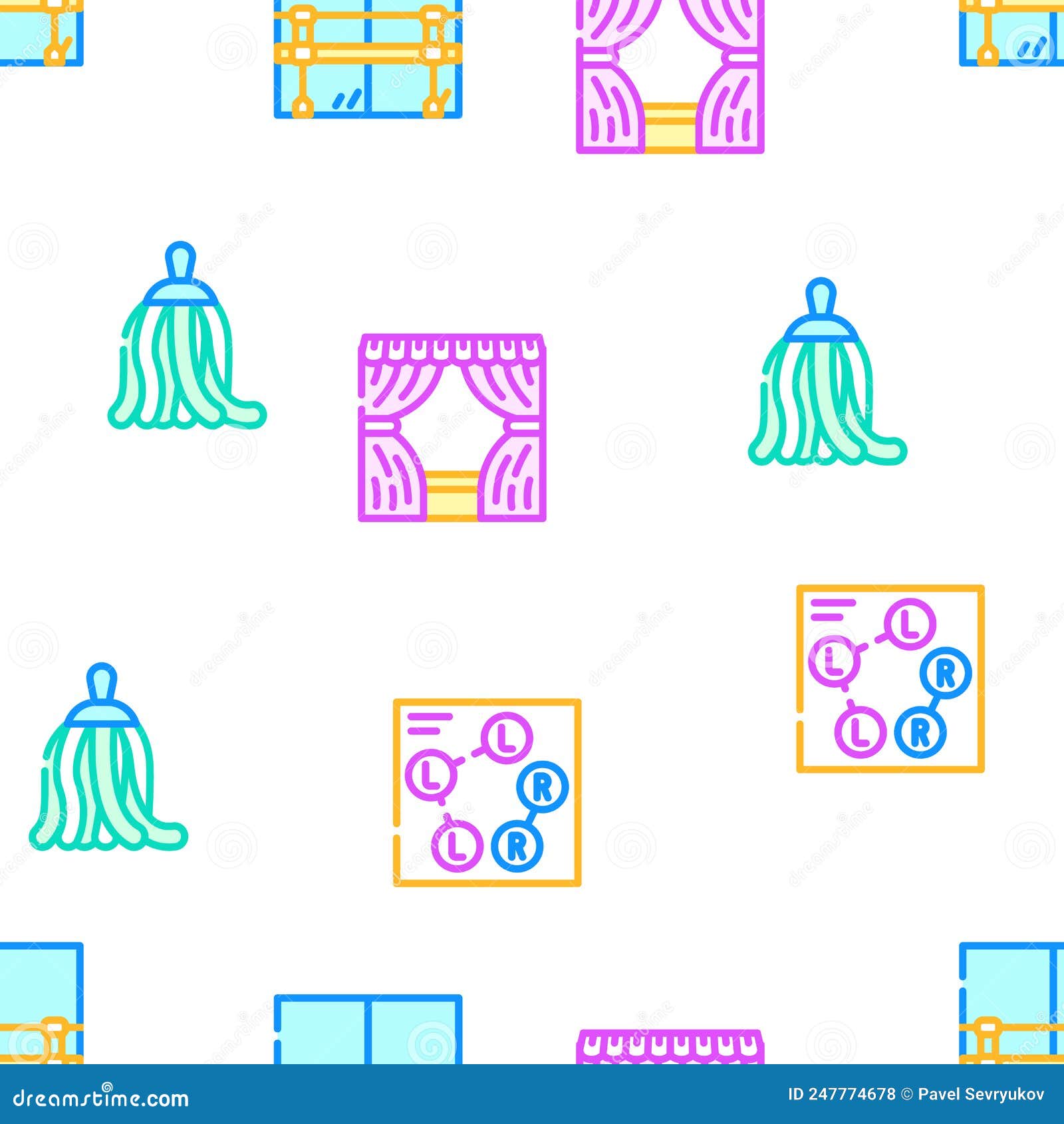 Choreography Dance Vector Seamless Pattern Stock Illustration ...