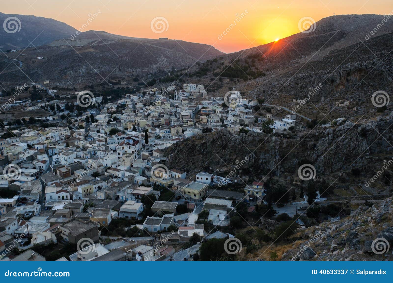 Chorio stock image. Image of greek, town, aegean, greece - 40633337