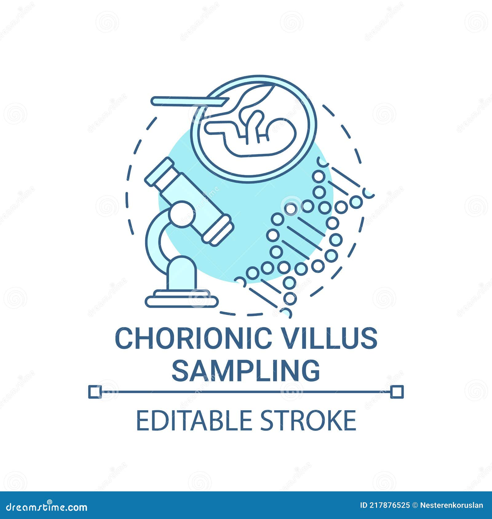 Chorionic Villus Sampling Blue Concept Icon Stock Vector - Illustration ...
