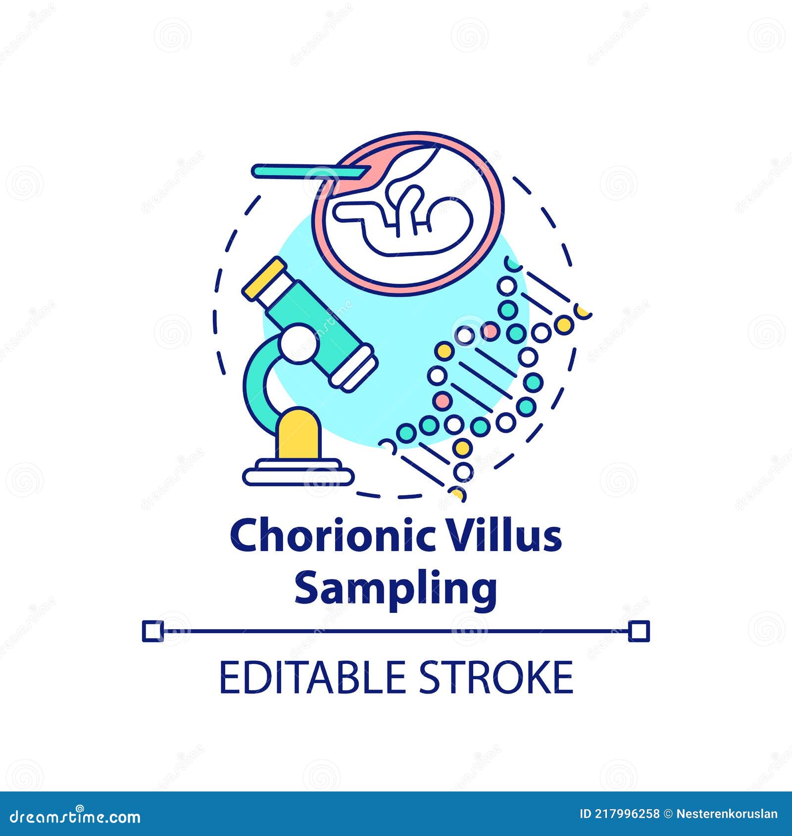 Chorionic Villus Sampling Concept Icon Stock Vector - Illustration of ...