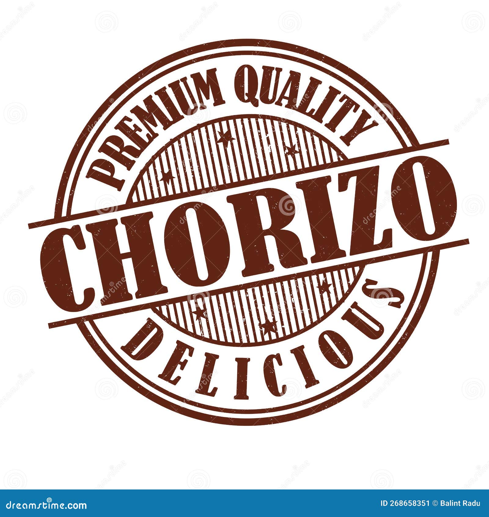 Chorizo label or stamp stock vector. Illustration of label - 268658351