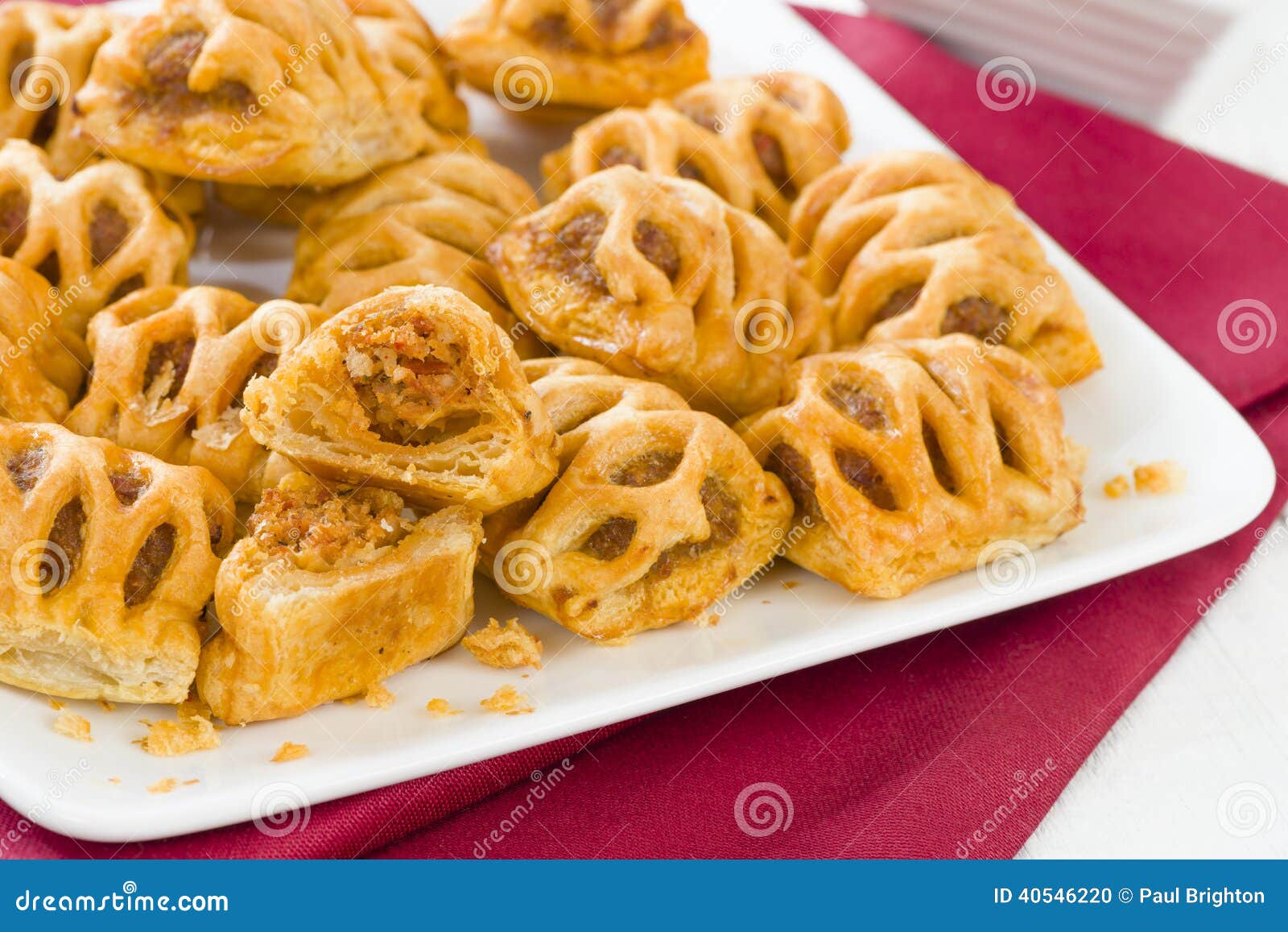Chorizo Lattice Rolls stock photo. Image of cold, appetiser - 40546220