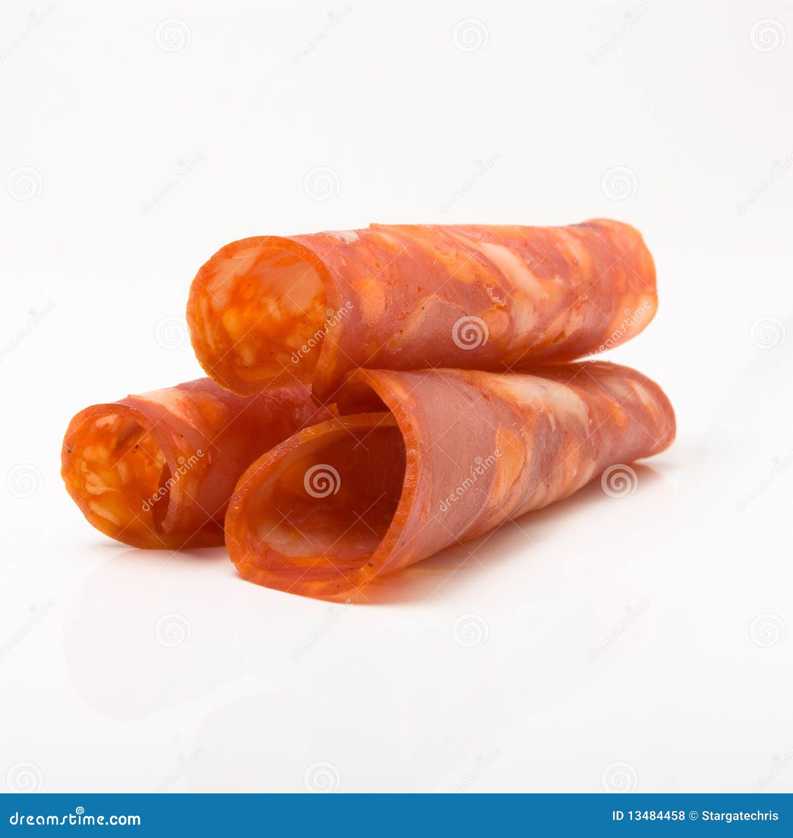 Chorizo Slices stock photo. Image of close, delicious - 13484458