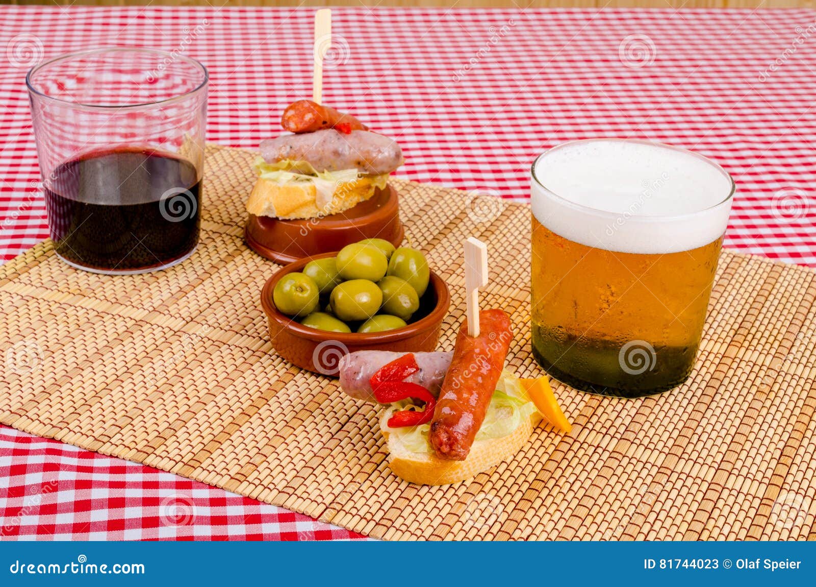 Chorizo tapa stock image. Image of dinner, pincho, tapa - 81744023