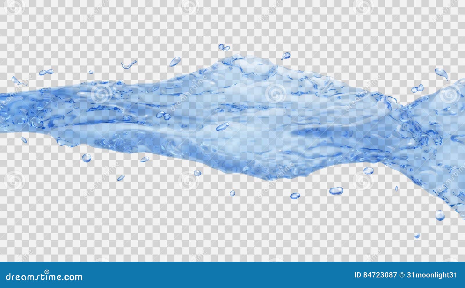 Chorro De Agua Transparente Ilustración del Vector - Ilustración de ...