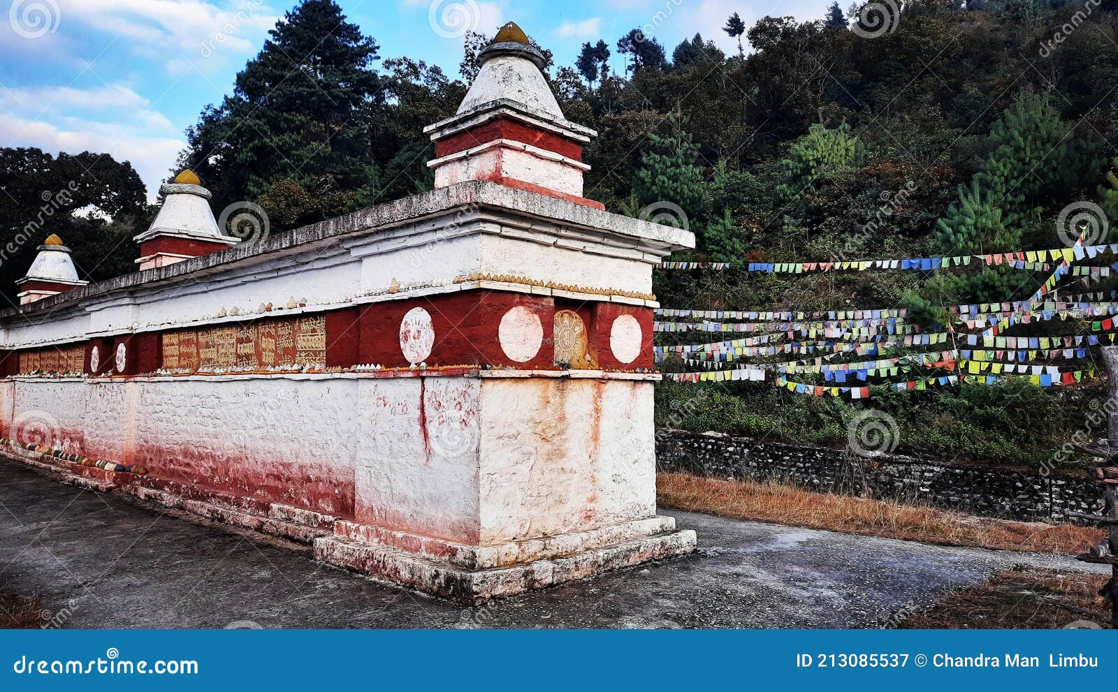 The Chorten in Bhutan stock image. Image of bhutan, shrine - 213085537