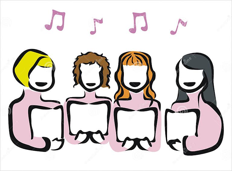 Chorus stock vector. Illustration of voice, drawing, notes - 35931465