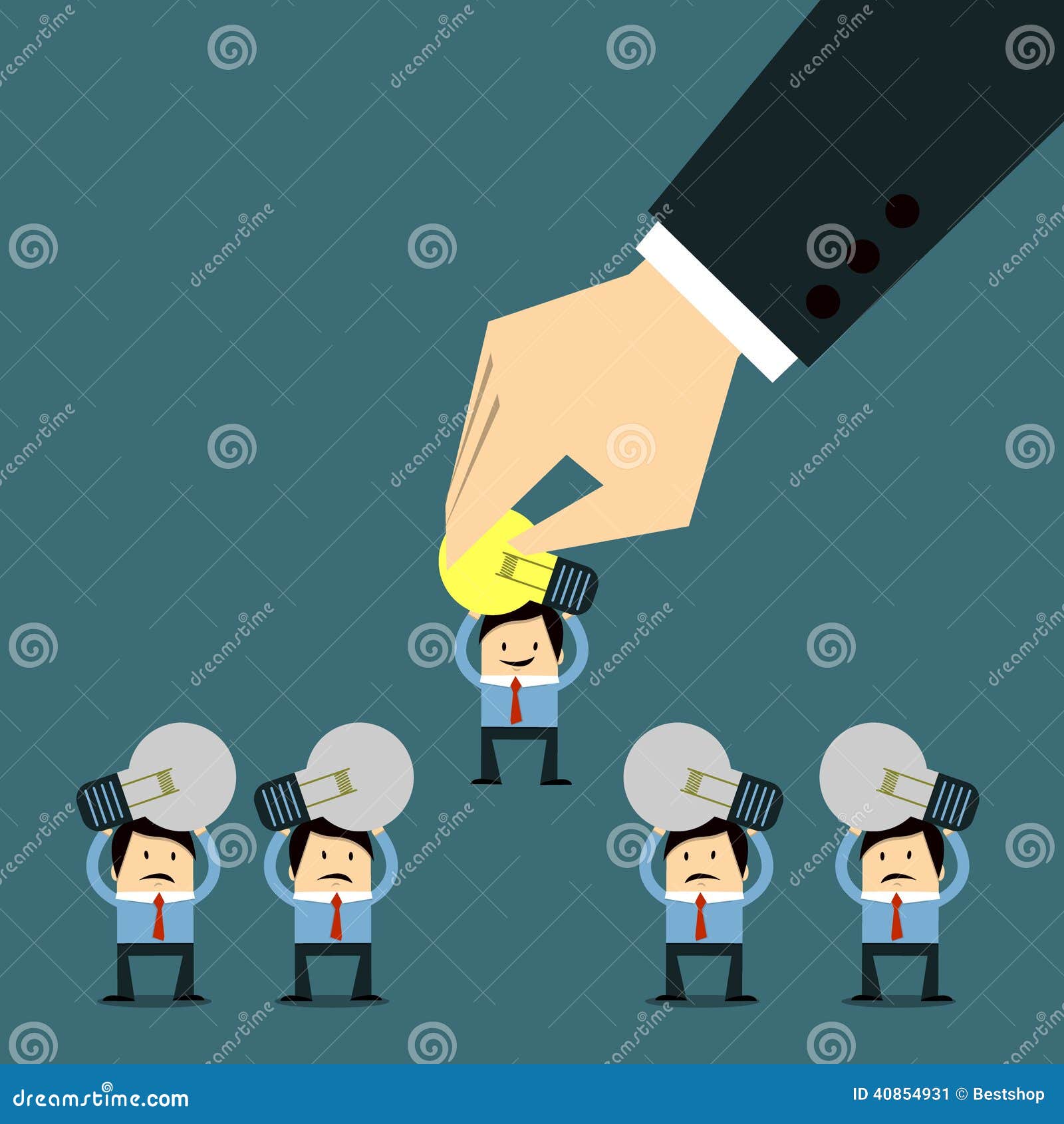 Chosen stock vector. Illustration of crowd, business - 40854931