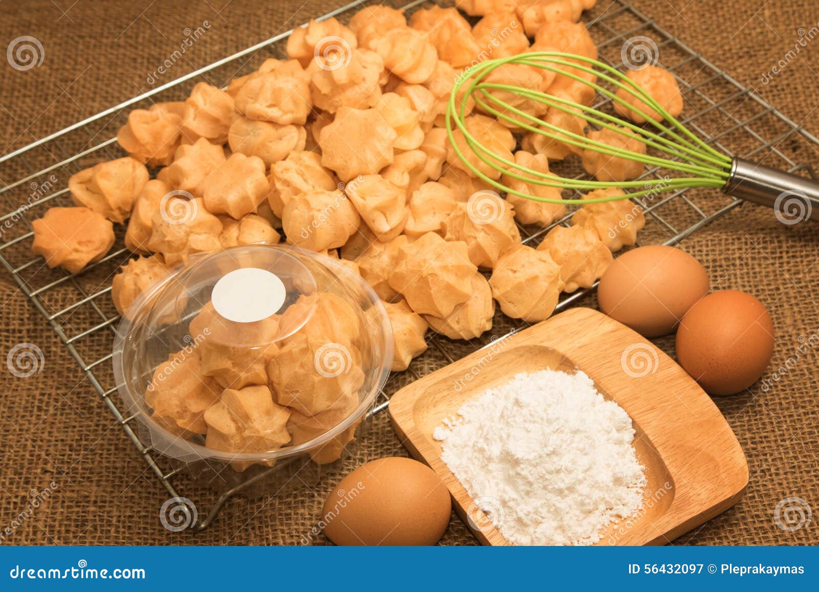 Choux cream on the baking stock image. Image of baked - 56432097