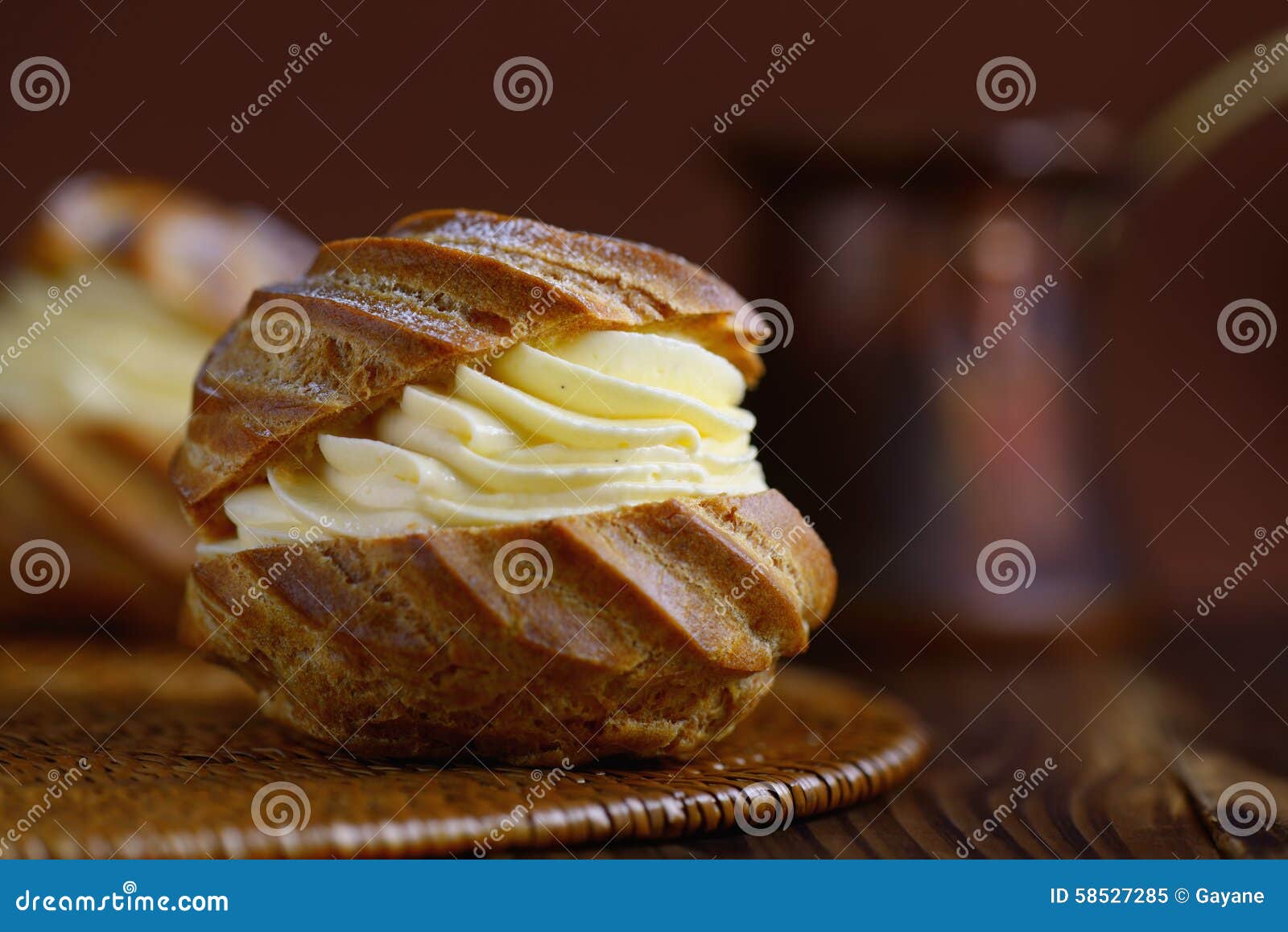 Choux cream cakes stock image. Image of culture, custard - 58527285