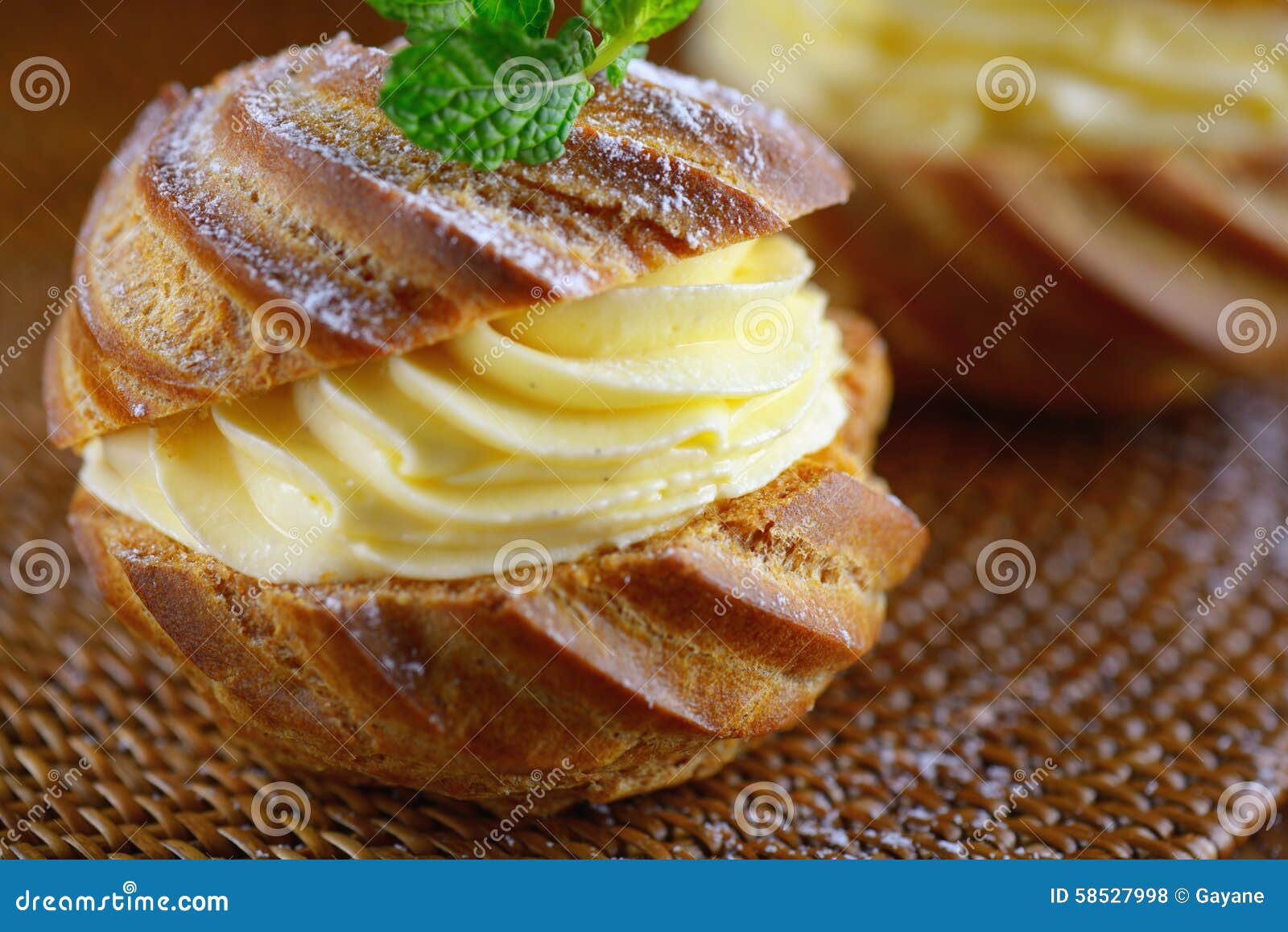 Choux cream cakes stock photo. Image of closeup, culture - 58527998