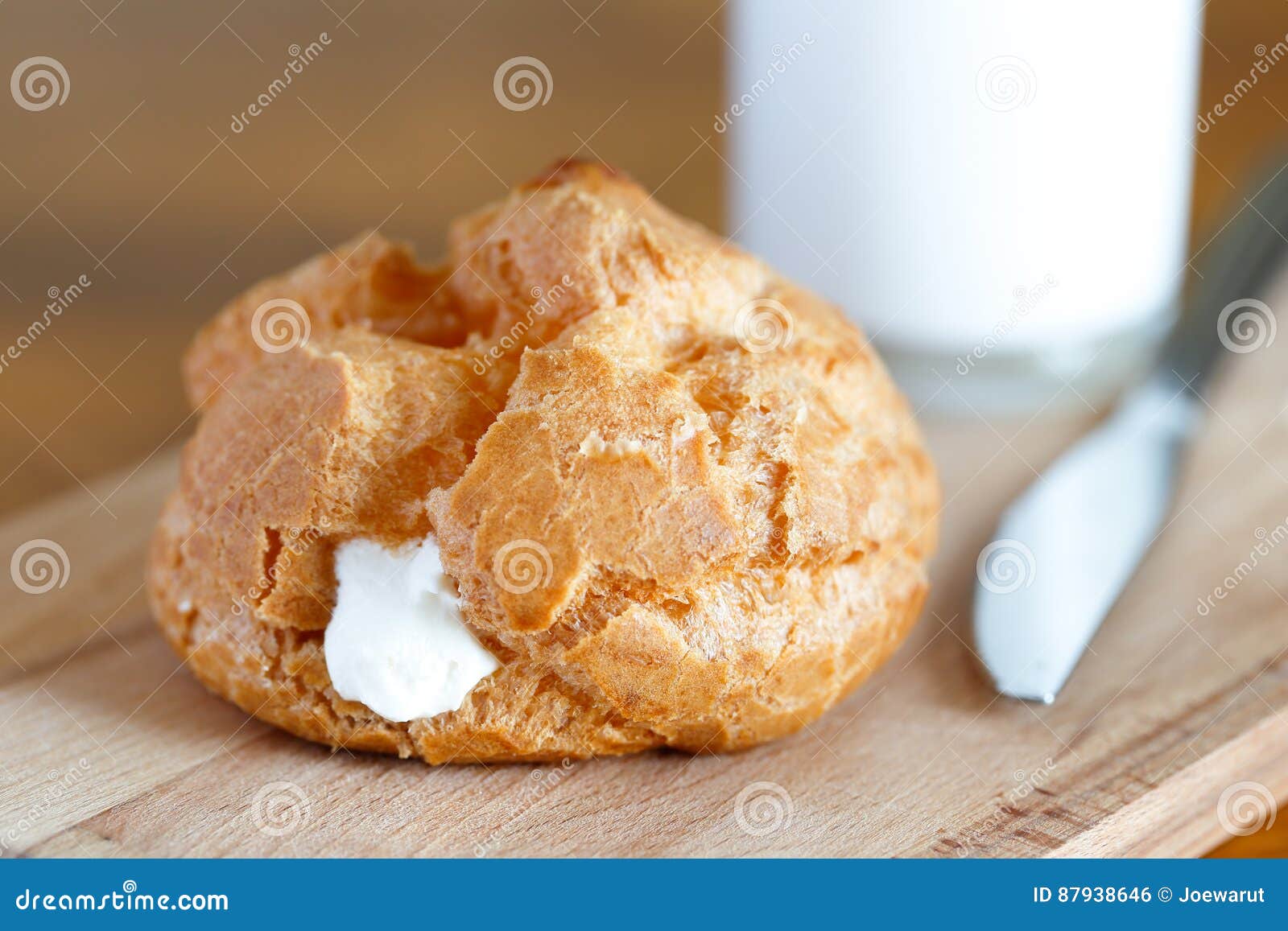 Choux cream stock photo. Image of food, sweet, baked - 87938646