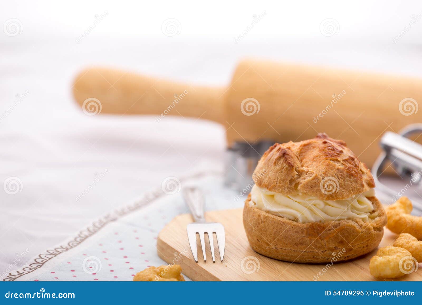 Choux cream puffs stock photo. Image of french, background - 54709296