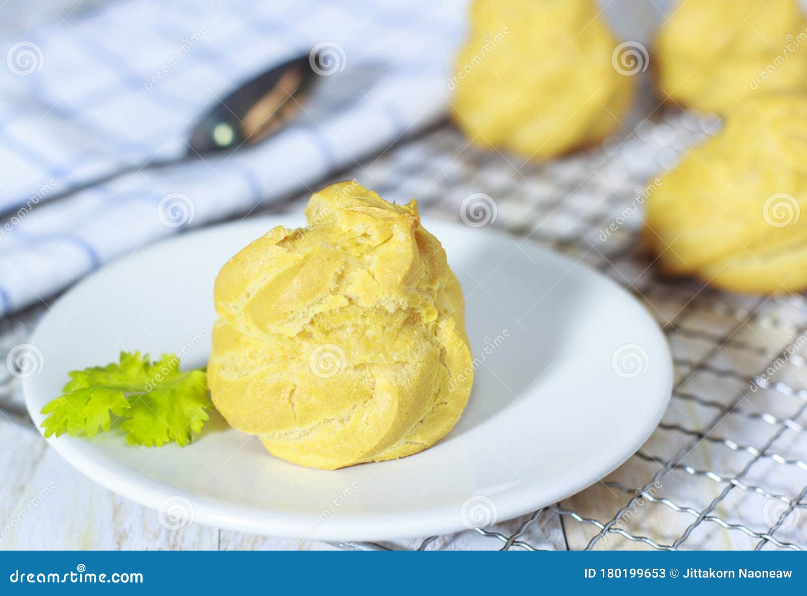 Choux Cream stock image. Image of white, eclair, french - 180199653