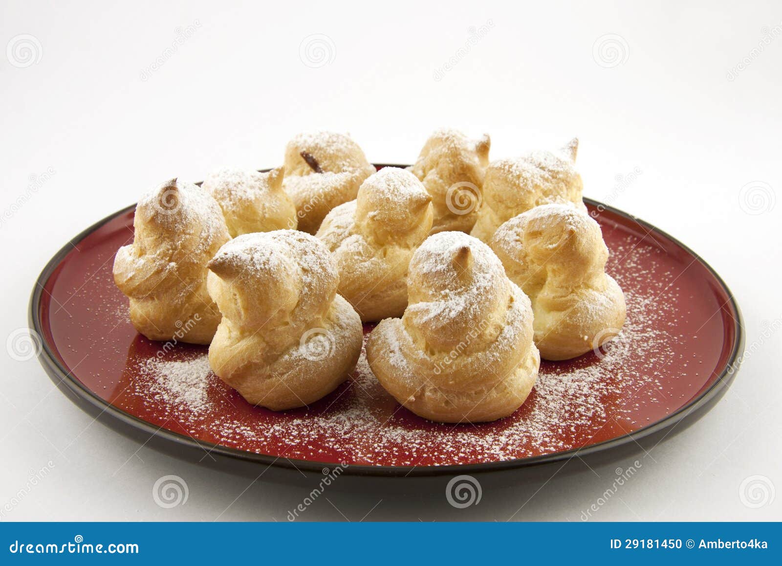 Choux Pastry with Decoration Stock Photo - Image of sugar, profiterioes ...