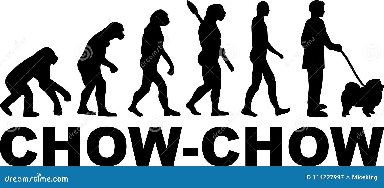 Chow-chow evolution word stock vector. Illustration of logo - 114227997